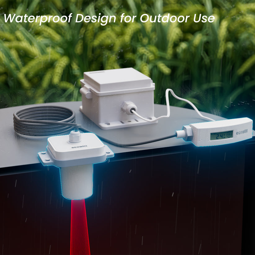 Ecowitt LDS01 Laser Distance Sensor, Laser Rangefinder for Water Tank