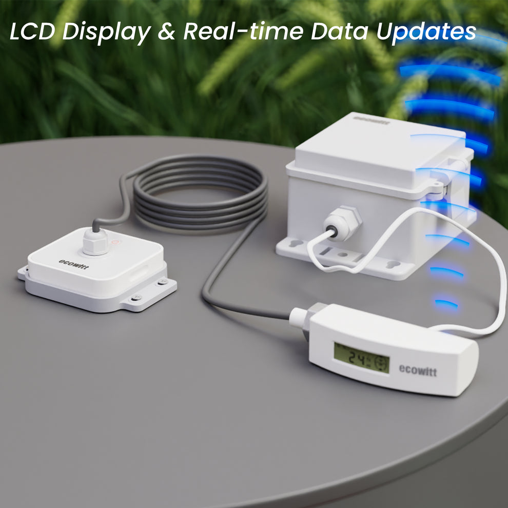 Ecowitt LDS01 Laser Distance Sensor, Laser Rangefinder for Water Tank