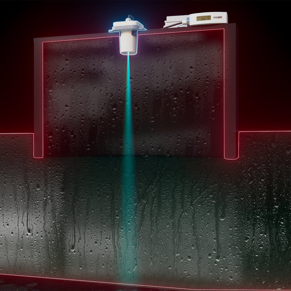 Ecowitt LDS01 Laser Distance Sensor, Laser Rangefinder for Water Tank