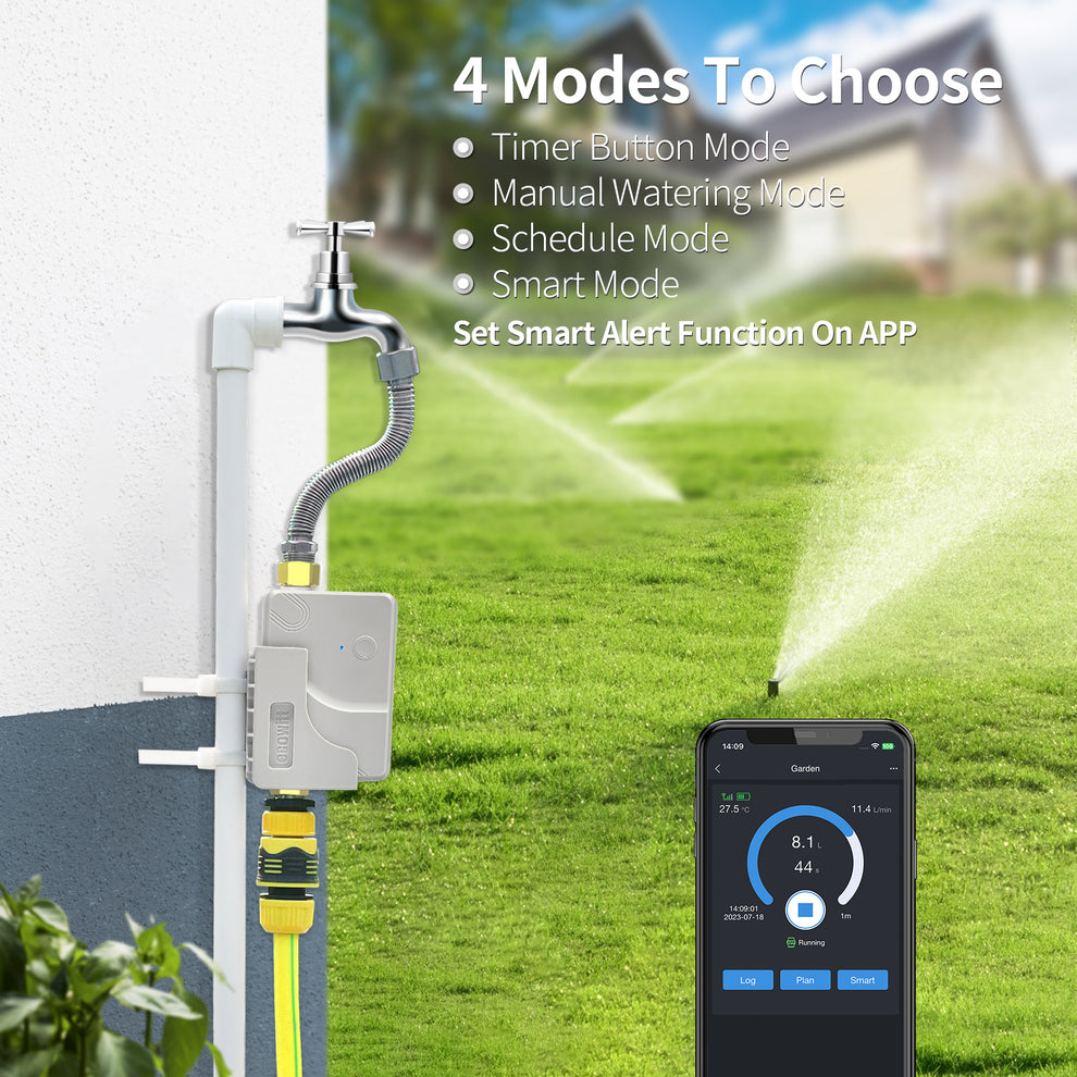 WFC01 WittFlow Smart Water Timer with Built-in Water Temp Sensor&Flow