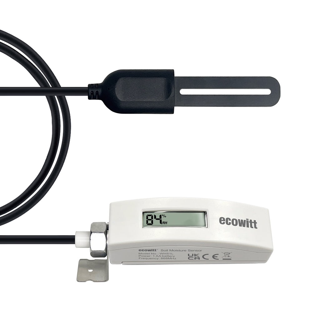 Ecowitt WH51L Wireless Soil Moisture Meter with 1M PVC Wire – Soil Sen